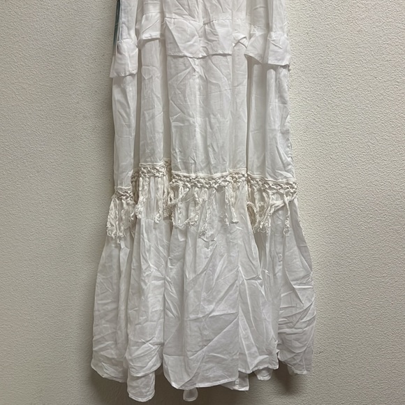 Dresses | True Destinations Resort Wear Sheer Tassles Tiered Dress ...